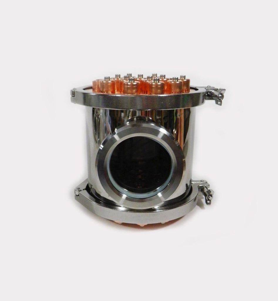 8" Stainless Steel Column Section with Bubble Plate, Tri Clamps & Gask ...
